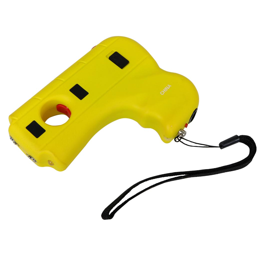 Defender Yellow Color Hand 10 Mil Stun Gun LED Light & Safety Switch ...