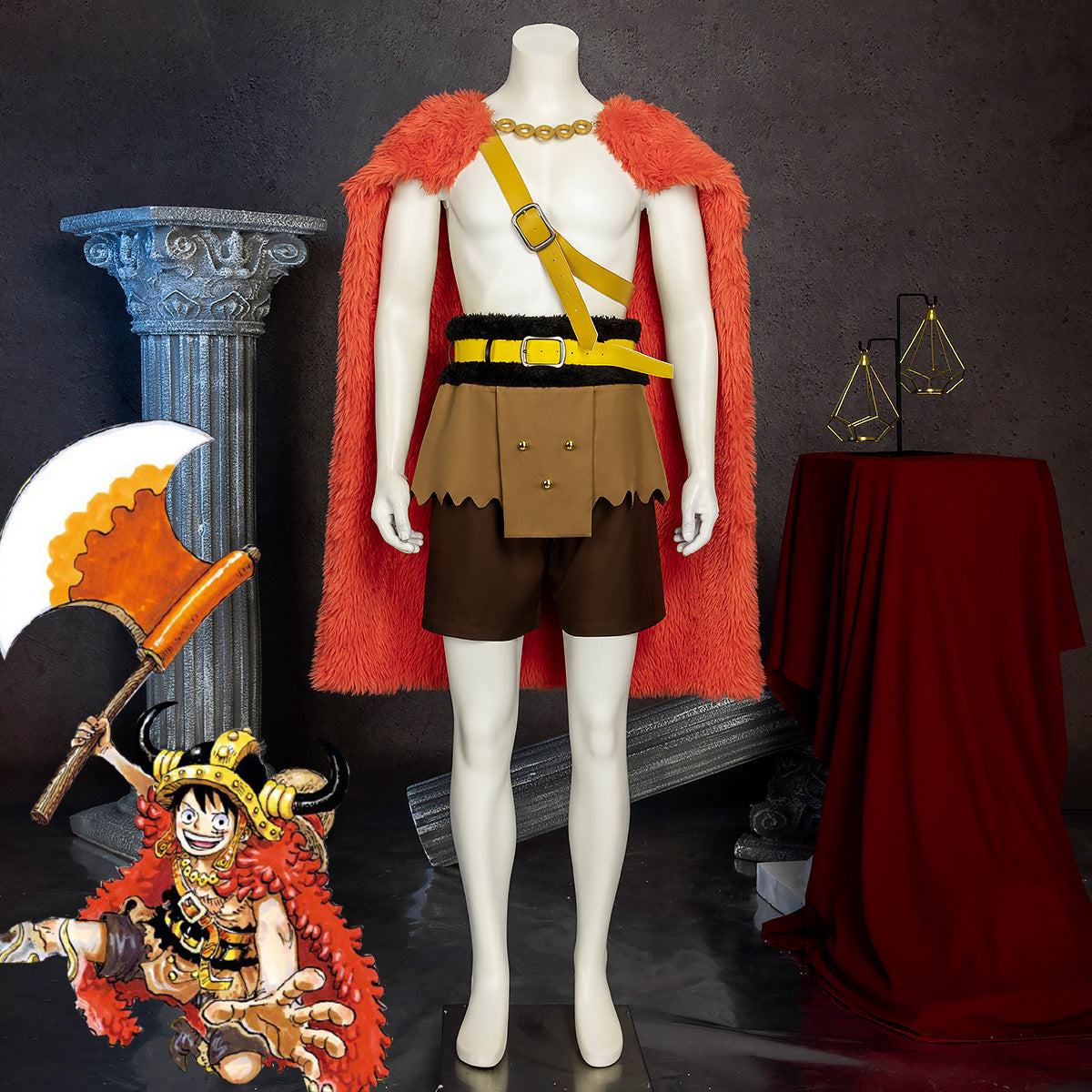 One Piece Monkey D. Luffy Elbaph Elbaf Cosplay Costume – Tophatter's Inc.