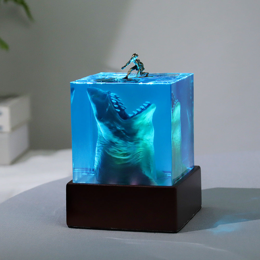 Ocean Shark Surfer Resin Night Light – Tophatter's Inc.