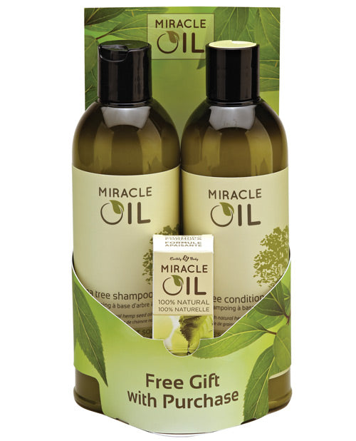 Earthly Body Miracle Oil Shampoo & Conditioner Pack W-free Gift ...