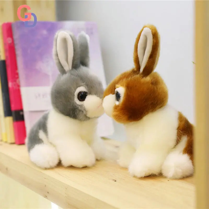 Bunny Rabbit Plush - Brown, Grey, White Stuffed Animal Toy Woodlands ...