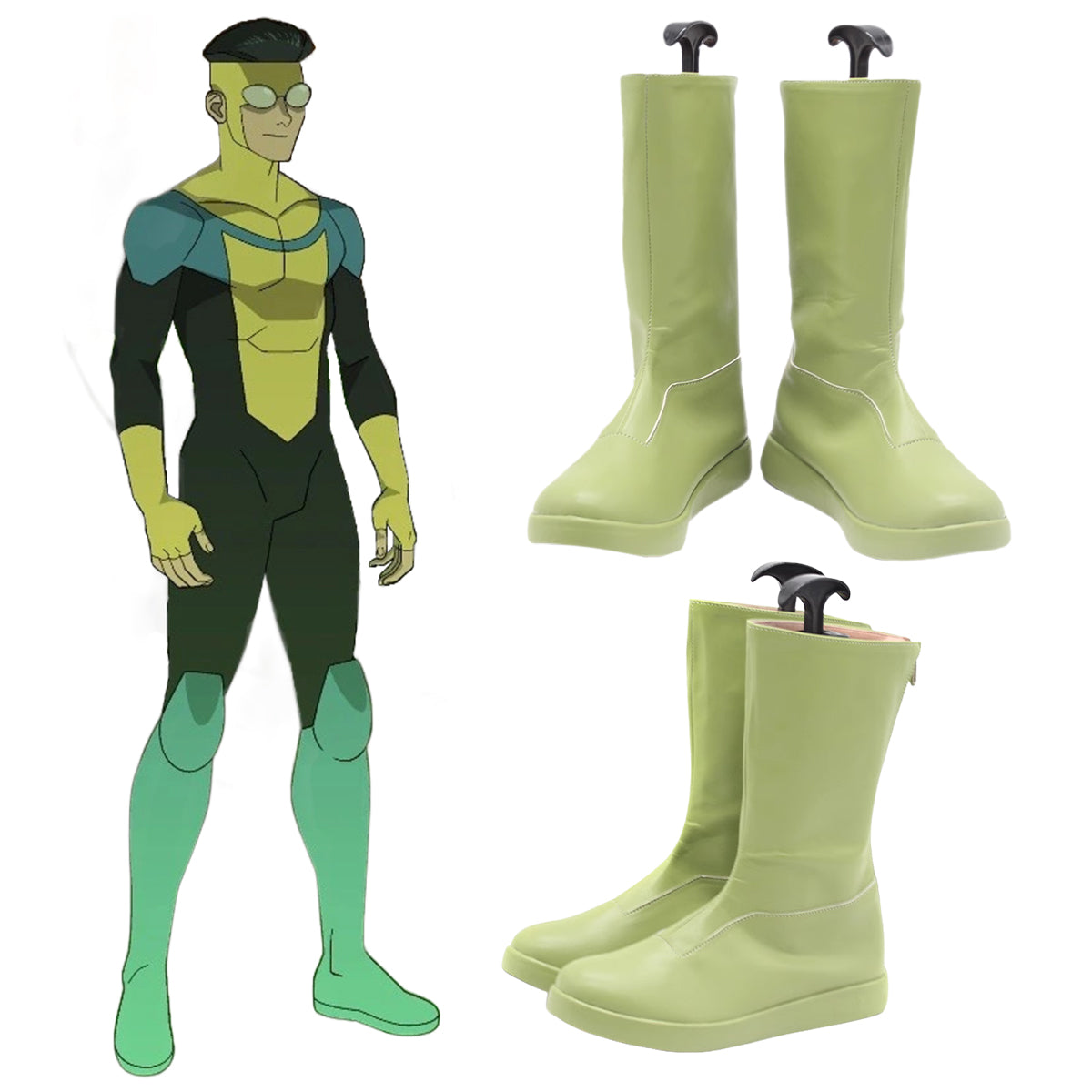Invincible Sinister Mark Evil Mark Green Shoes Cosplay Boots ...