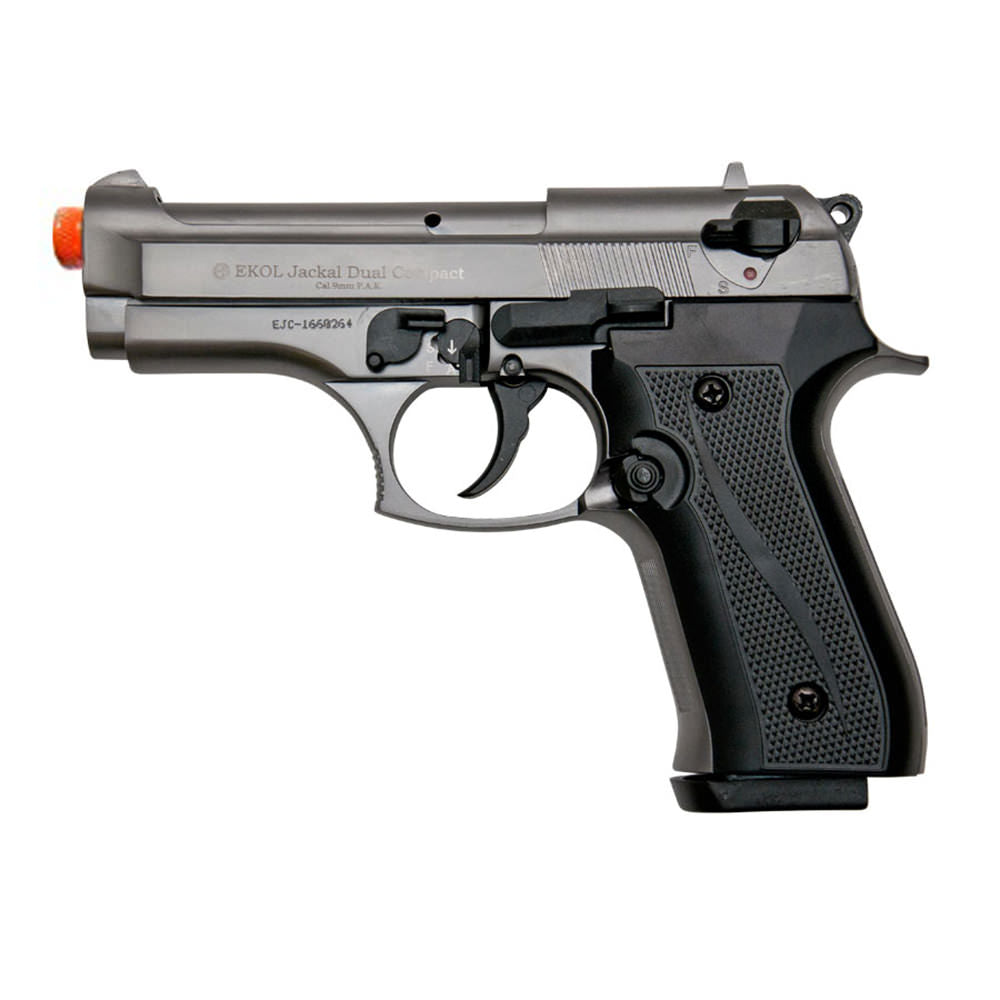 Jackal Compact Fume Finish - Full Auto Front Firing Blank Pistol Gun ...