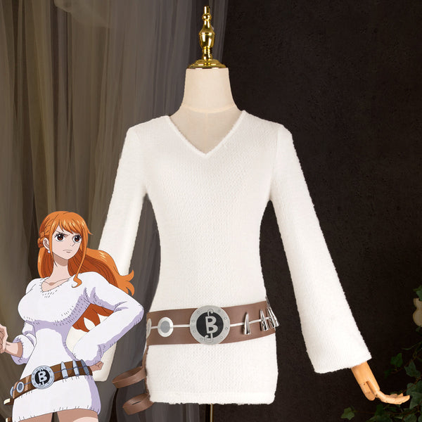 One Piece Nami White Dress Cosplay Costume – Tophatter's Inc.