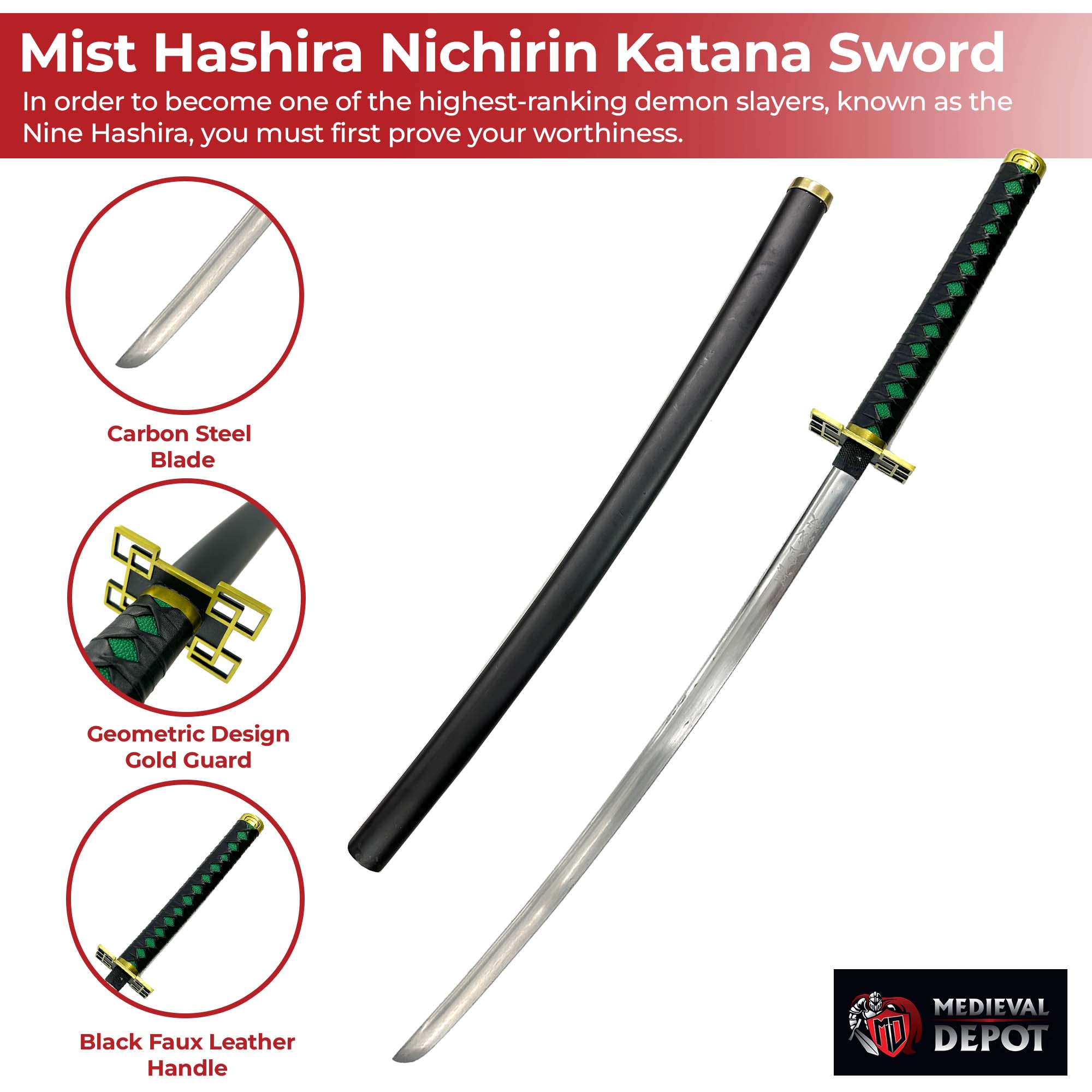 Tokito Muichiro Collectible Demon Slayer Replica Mist Hashira Nichirin ...
