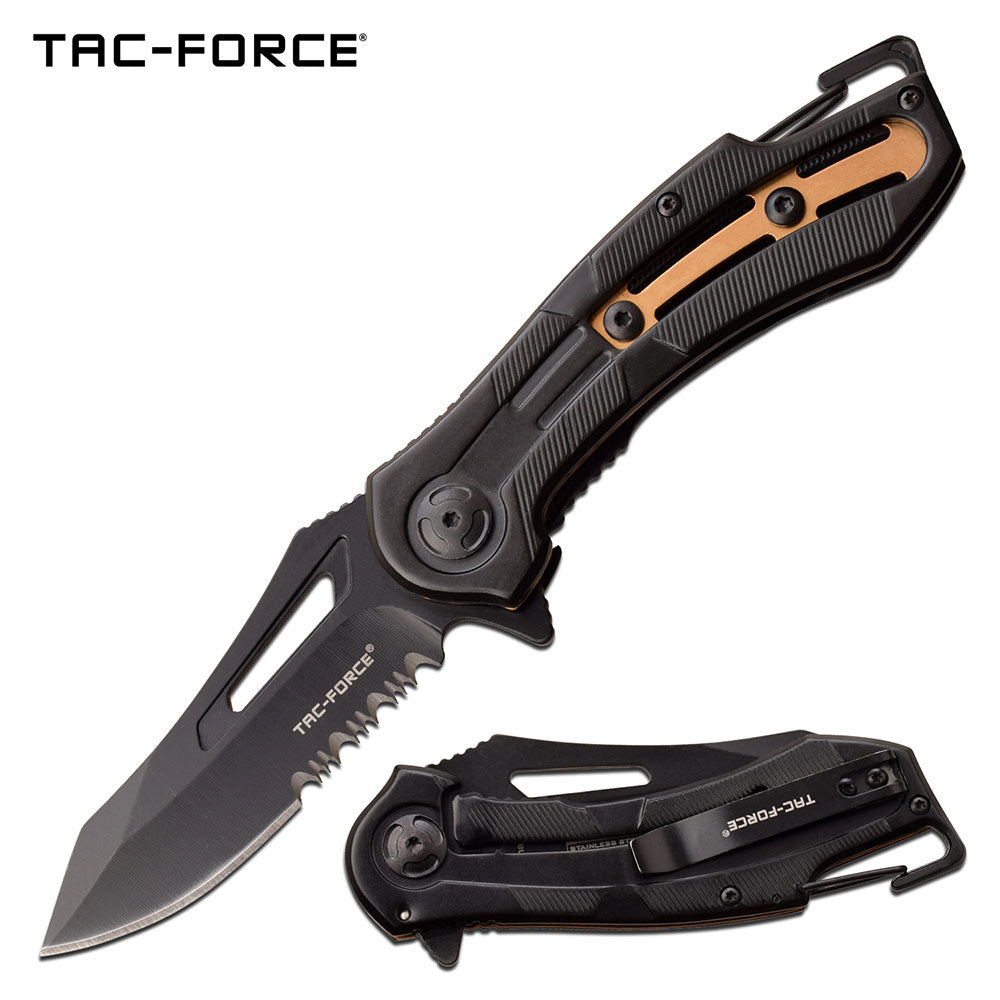 Tac Force Speedster Model Tan Tinite Coated Assisted Cool Knife Tophat ...